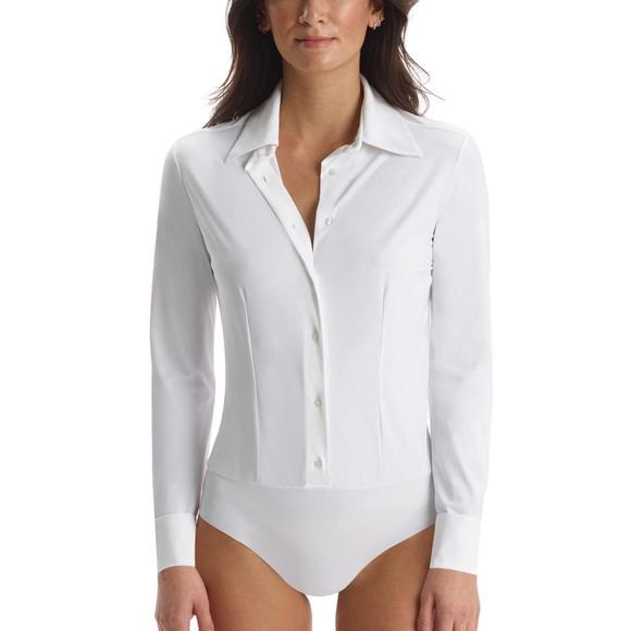 Commando | Tops | New Commando Classic Button Down Bodysuit In White | Poshmark